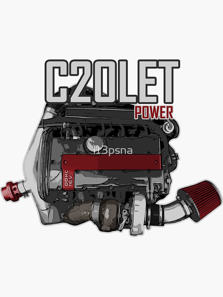 "C20LET POWER Engine Design" Sticker for Sale by l13psna | Redbubble