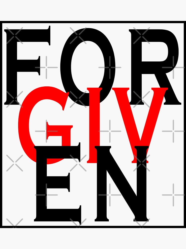 "forgiven" Sticker for Sale by rorita24 | Redbubble