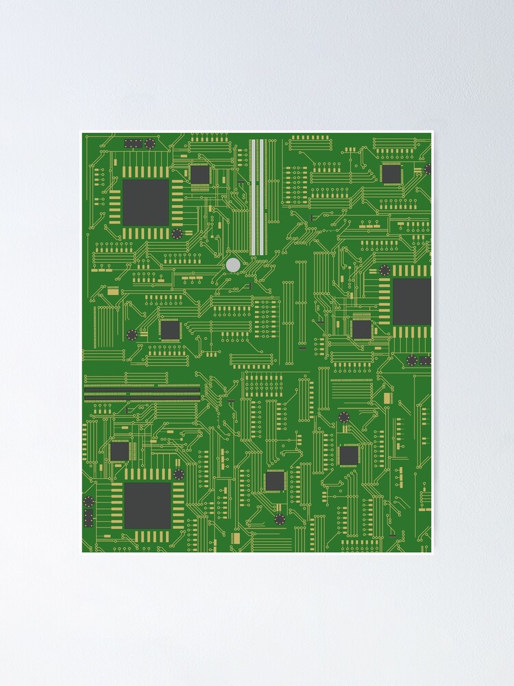 "Motherboard Mainboard Circuitry" Poster for Sale by PinkPlatypus ...