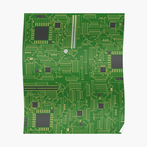 "Motherboard Mainboard Circuitry" Poster by PinkPlatypus | Redbubble