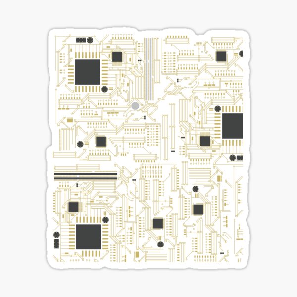 "Motherboard Mainboard Circuitry" Sticker for Sale by PinkPlatypus ...