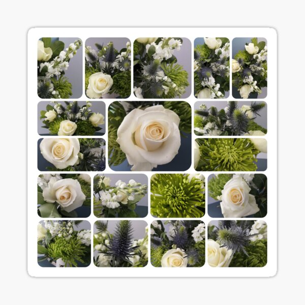 "Flower Collage" Sticker for Sale by Minniemoke | Redbubble