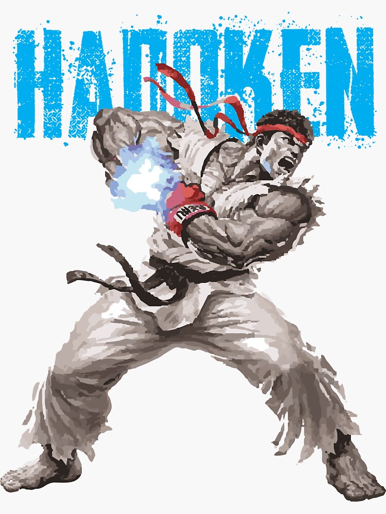 "hadoken" Sticker for Sale by amazingspytee | Redbubble