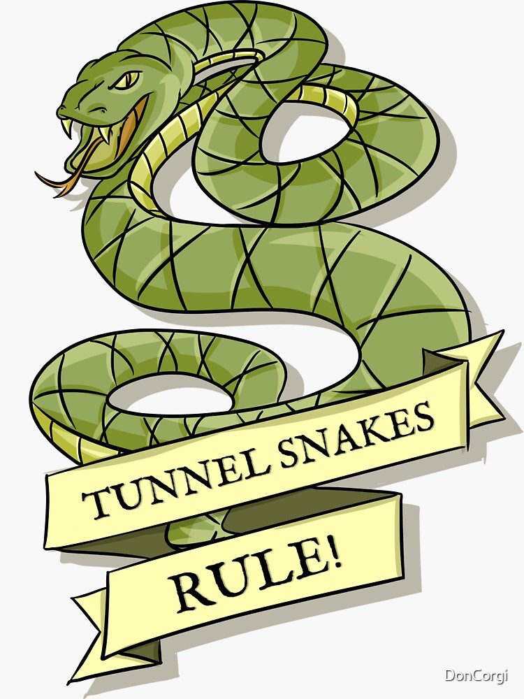 "Tunnel Snakes Rule!" Sticker for Sale by DonCorgi | Redbubble