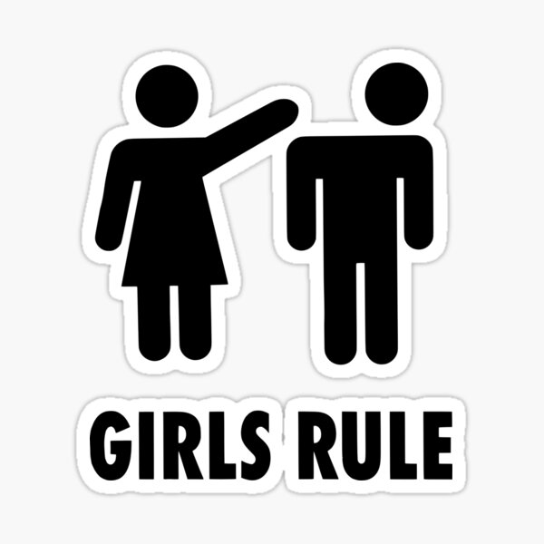"Girls Rule !!" Sticker for Sale by gadgetworks1984 | Redbubble