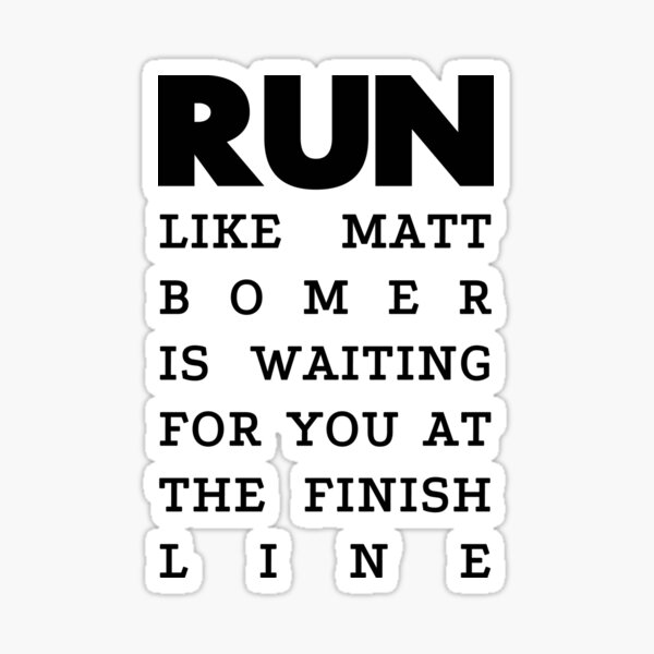 "RUN - Matt Bomer" Sticker for Sale by Joji387 | Redbubble