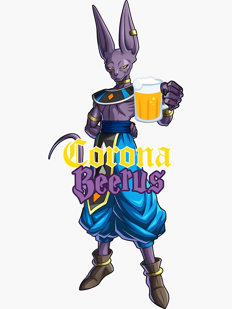 "Corona Beerus" Sticker by LaKon | Redbubble