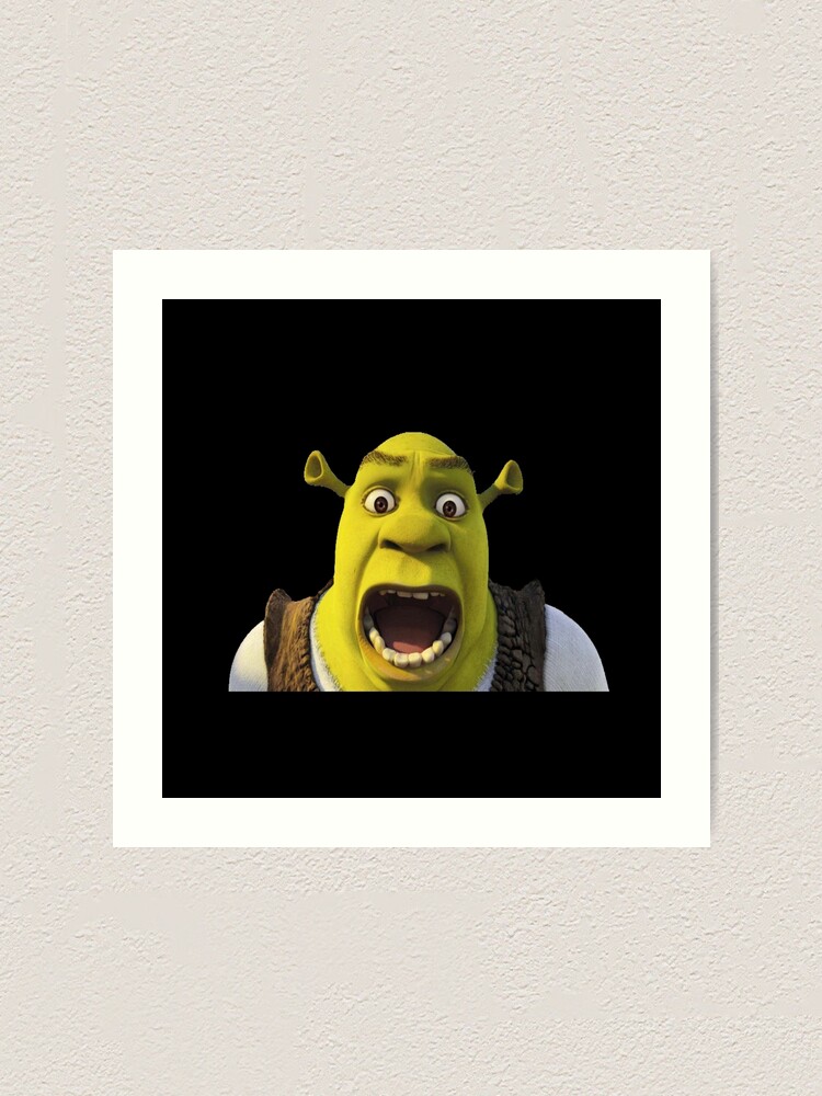 "Shrek with his mouth open" Art Print by Matthew554a | Redbubble