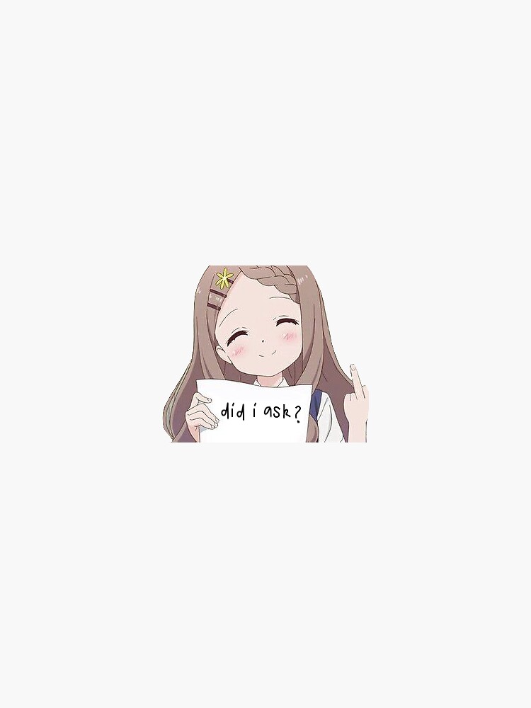 "90s Anime Girl Aesthetic 'Did i ask?'" Sticker for Sale by carmennho ...