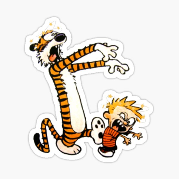 "Calvin and hobbes" Sticker for Sale by shining-art | Redbubble