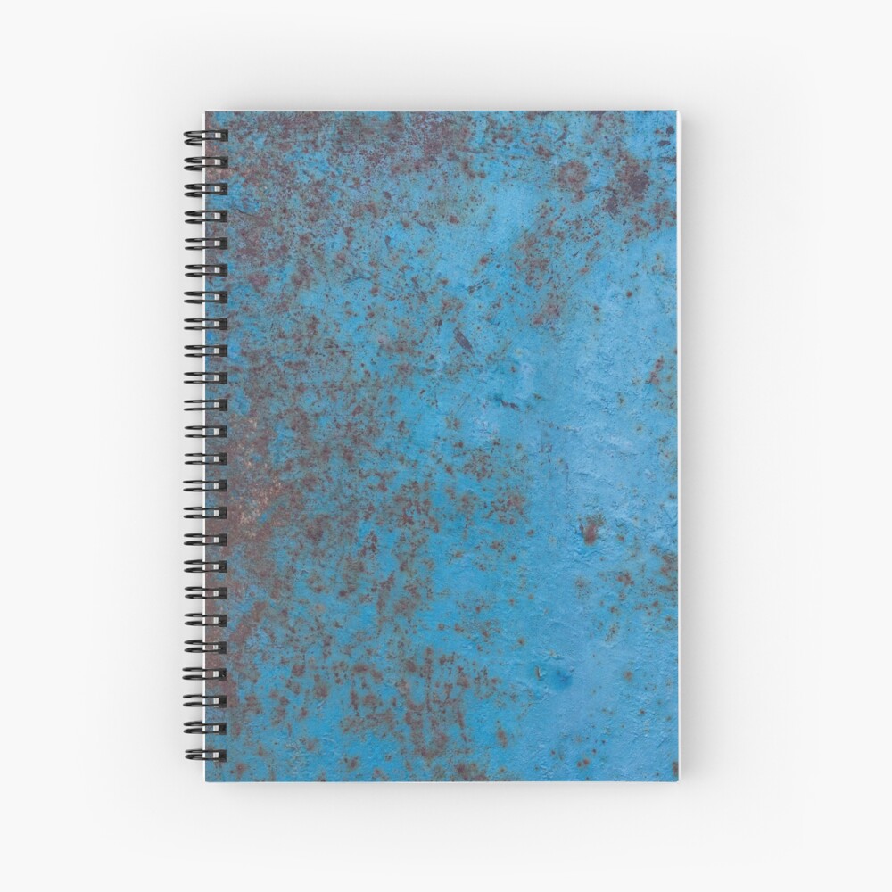 "Blue rust texture - blue rusty metal background" Spiral Notebook for ...