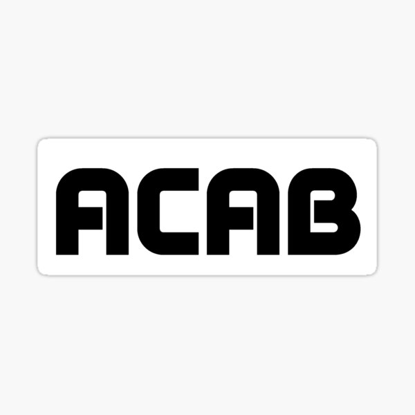 "ACAB" Sticker for Sale by CuriousCatArt | Redbubble
