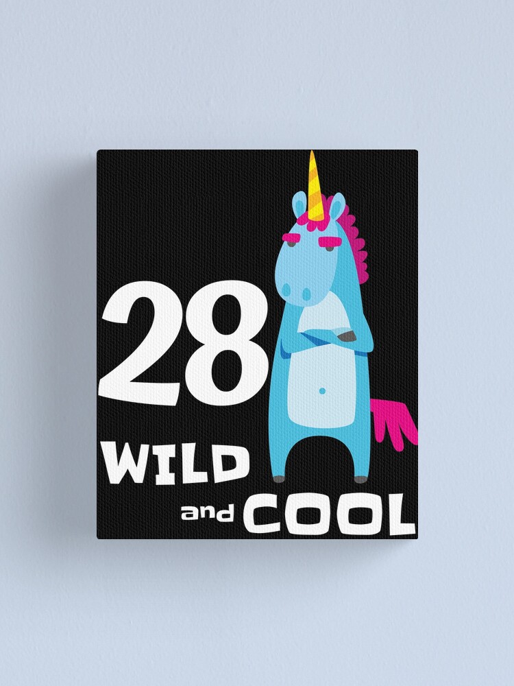 "Funny Unicorn 28 Bday Outfit 28th Birthday Gift For Him Her Wild & Cool 28 Years Old Bday Party ...