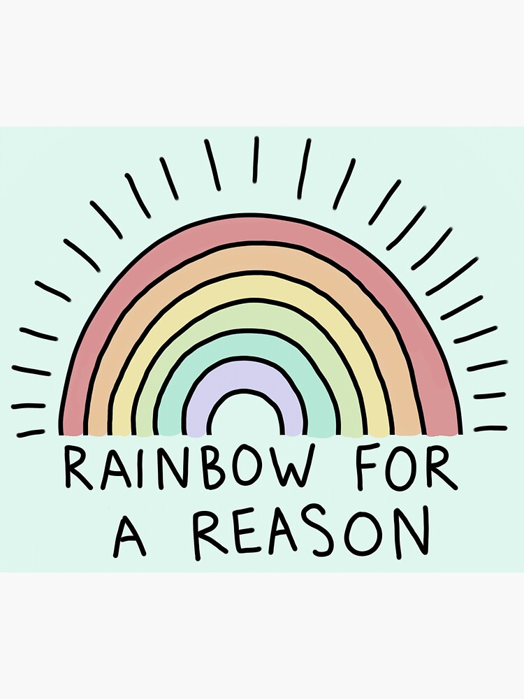"Pride Rainbow Arch Sticker - Pastel Rainbow for a Reason" Sticker for ...