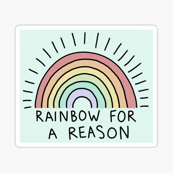 "Pride Rainbow Arch Sticker - Pastel Rainbow for a Reason" Sticker for ...