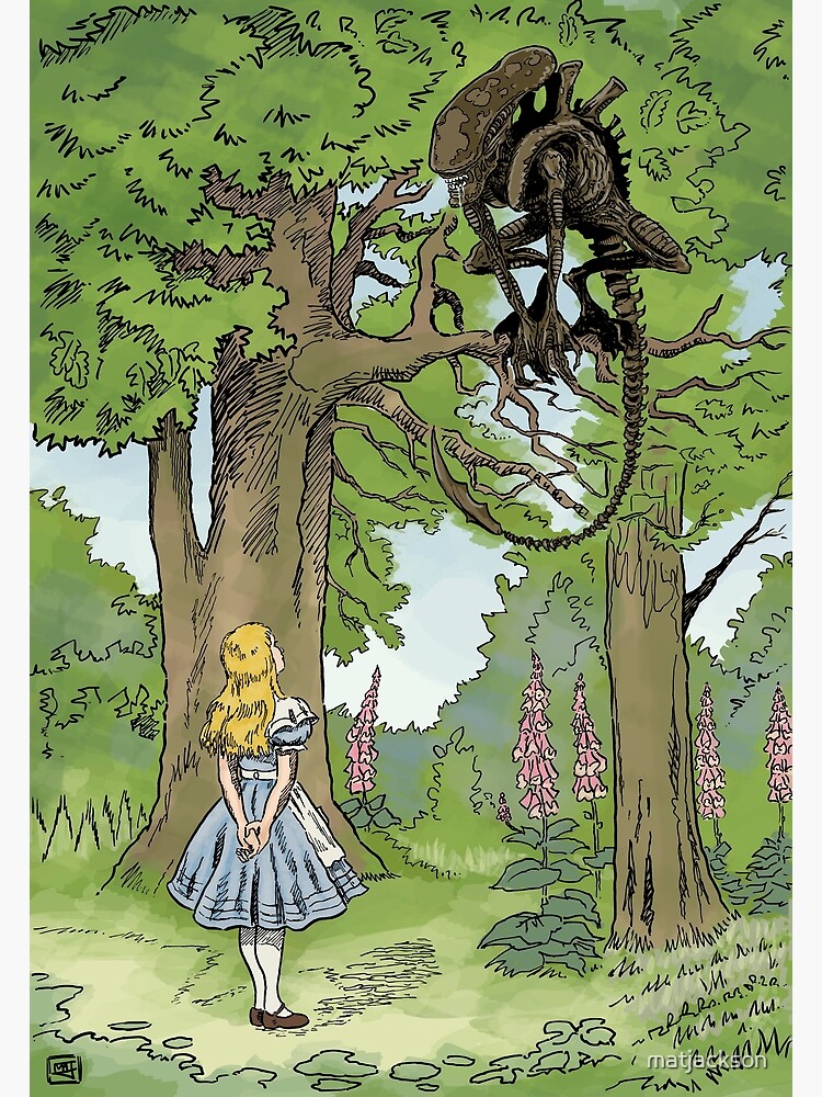 "Alice Meets the Alien in Wonderland" Poster for Sale by matjackson ...