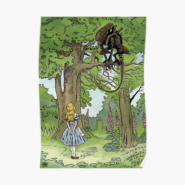 "Alice Meets the Alien in Wonderland" Poster for Sale by matjackson ...