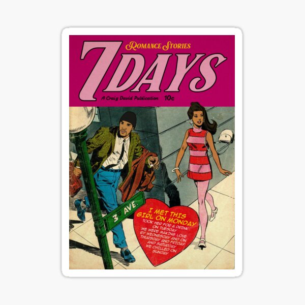 "7 days" Sticker by adslibitum | Redbubble