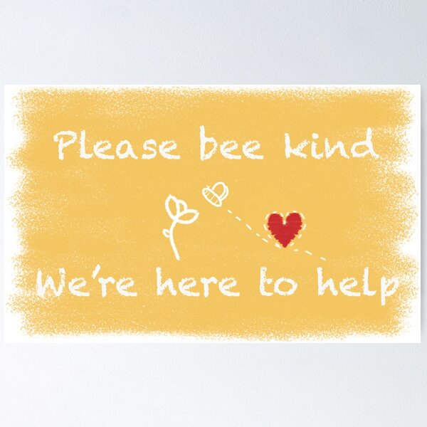 "Be kind to essential workers" Poster for Sale by Holland Guthrie ...