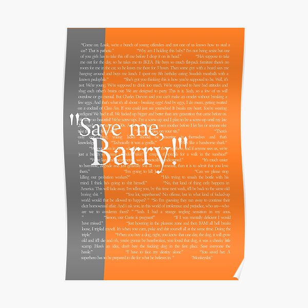 ""Save me, Barry!"" Poster for Sale by AllisonImagine | Redbubble