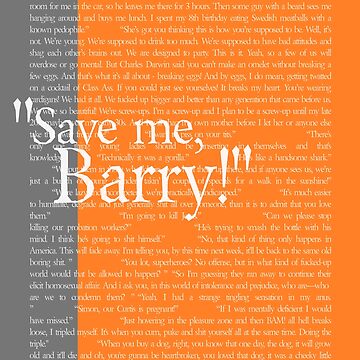 ""Save me, Barry!"" Poster for Sale by Allison Imagining | Redbubble