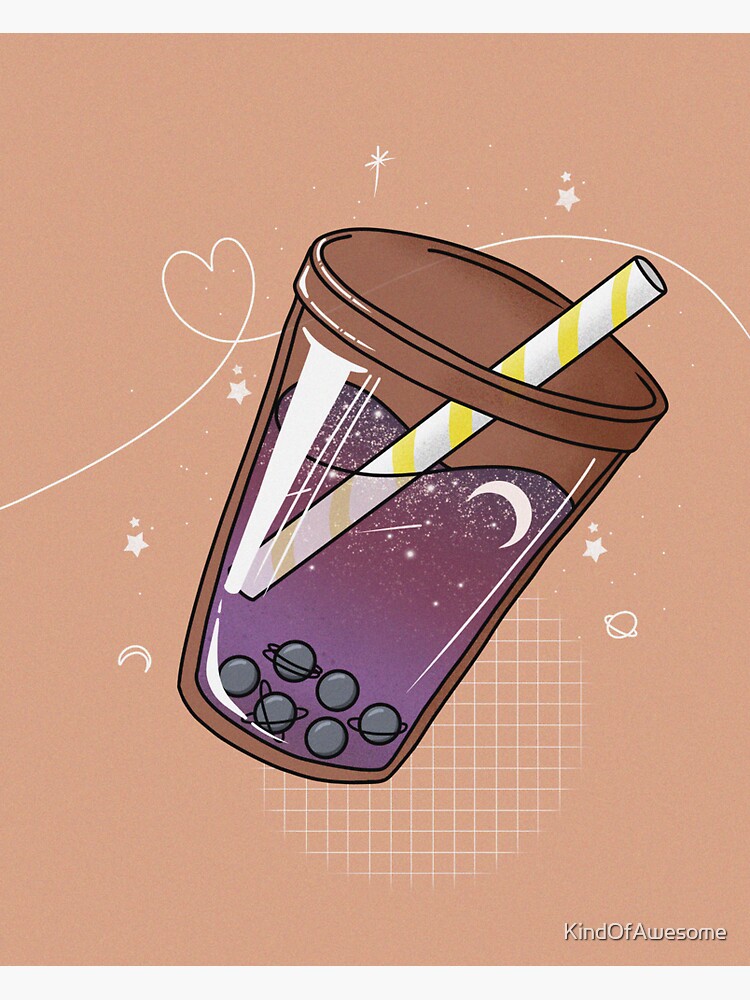 "Space Boba Tea" Sticker for Sale by KindOfAwesome | Redbubble