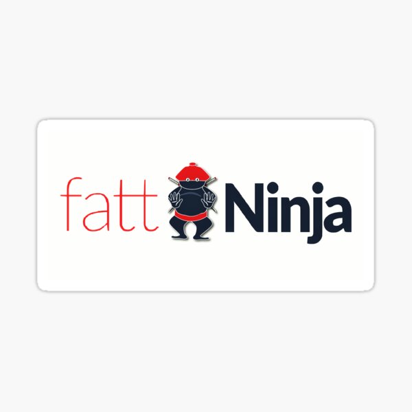 "fatt Ninja Product Line" Sticker for Sale by fattwallet | Redbubble