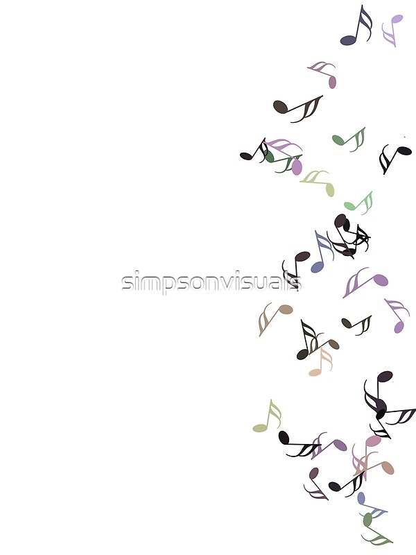 "Jazzy Musical Note Pattern" by simpsonvisuals | Redbubble