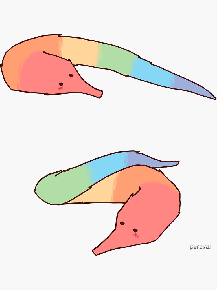 "rainbow worms" Sticker for Sale by percval | Redbubble