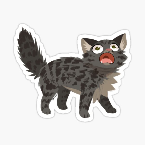"Cat Scream" Sticker for Sale by SammyTheTanuki | Redbubble