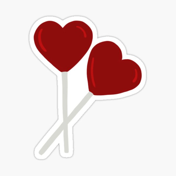 "Heart Lollipops" Sticker by classyystickers | Redbubble