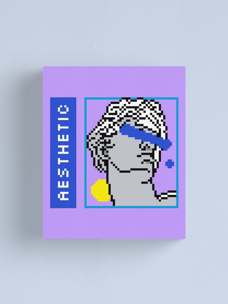 "pixel art greek bust" Canvas Print by OffendedPancake | Redbubble