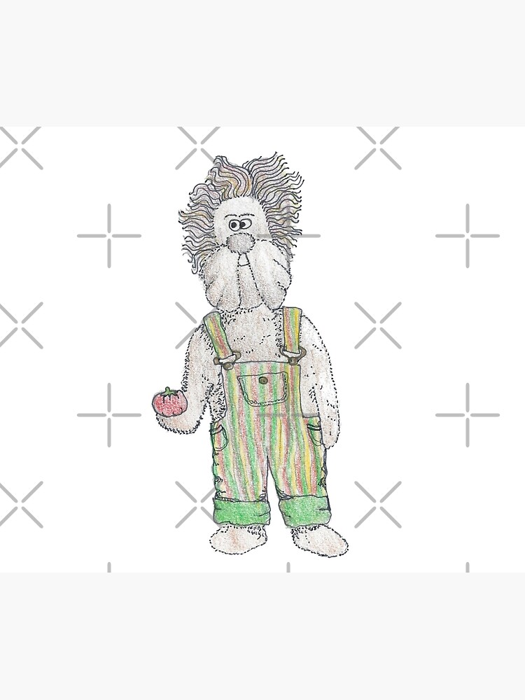 "Cute Monster Wearing Overalls" Poster by ArtChildGalore | Redbubble