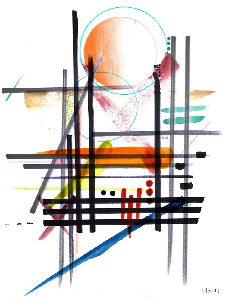 "Abstract Mess" Sticker by Elle-D | Redbubble