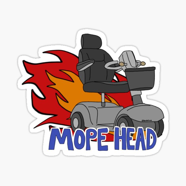 "Mope Head" Sticker by Beardedhorse | Redbubble