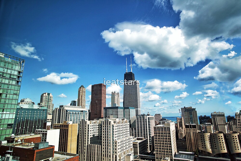 "Sunny day Chicago skyline" by ieatstars | Redbubble