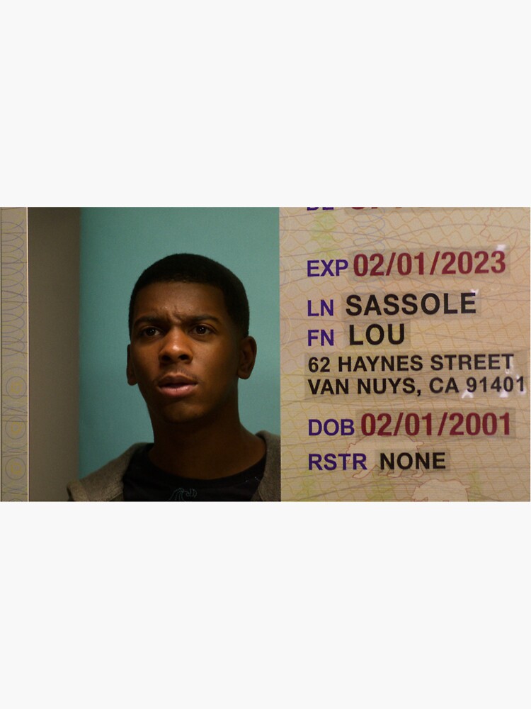 "jamal on my block fake id" Sticker for Sale by limewatr | Redbubble