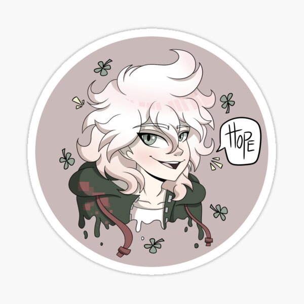 "Danganronpa 2 Nagito Komaeda" Sticker for Sale by CheckeredEgg | Redbubble