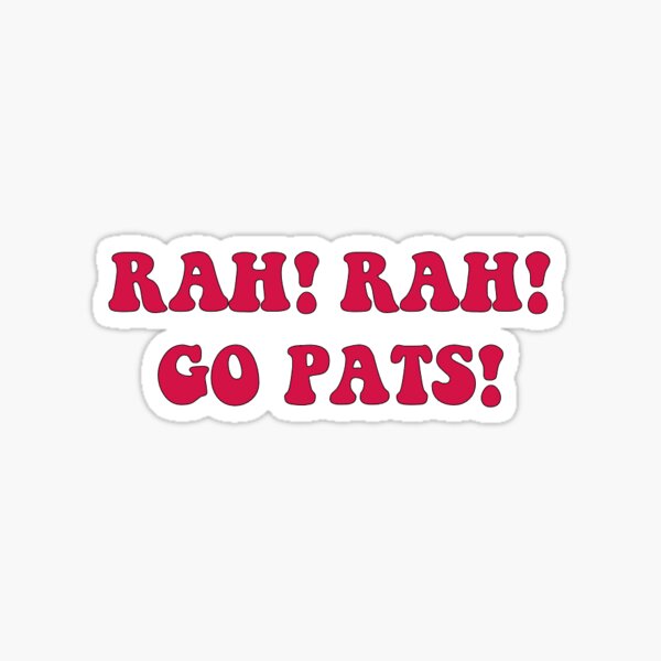 "GO PATS!" Sticker for Sale by AudriMiller | Redbubble