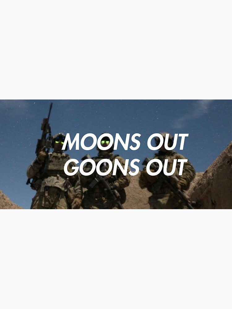 "Moons Out, Goons Out" Sticker for Sale by xgravelordx | Redbubble