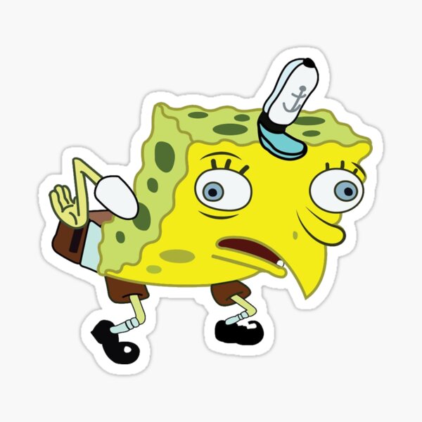 "Spongebob- funny meme cartoon" Sticker by Matthew554a | Redbubble