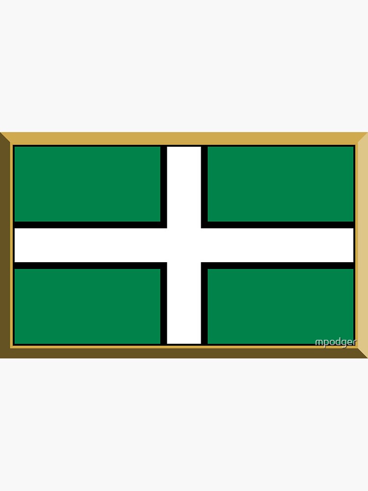 "Devon Flag Gifts, Stickers & Products" Sticker by mpodger | Redbubble