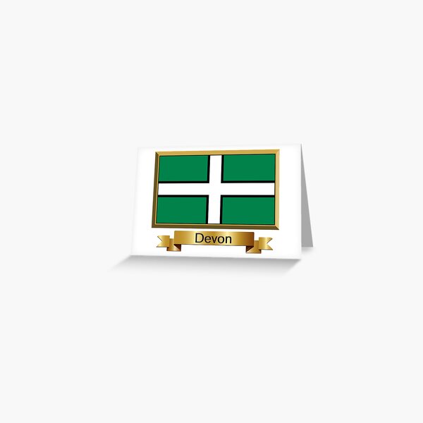 "Devon Flag Gifts, Stickers & Products - Named" Greeting Card for Sale ...