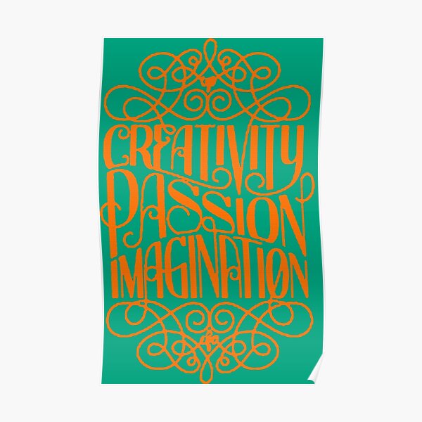 "Creativity passion imagination title of calligraphy typography ...