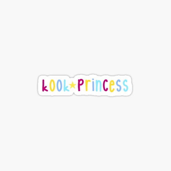"kook princess" Sticker for Sale by sydnirotenberg | Redbubble