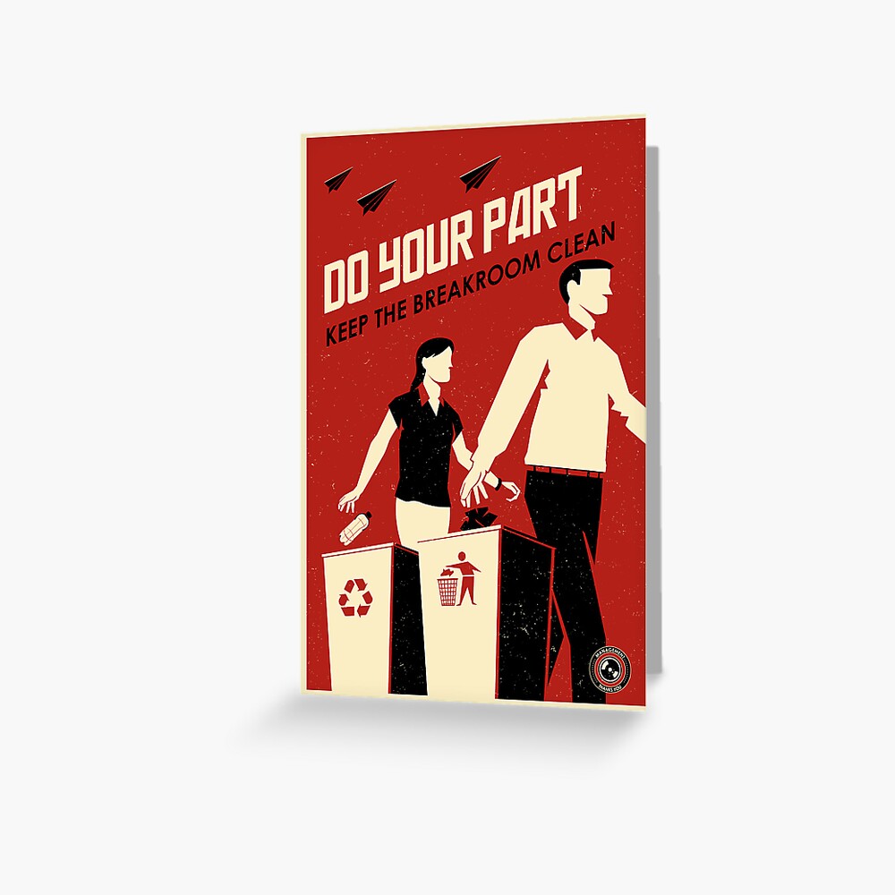 "Do Your Part and Keep the Breakroom Clean" Poster for Sale by ...