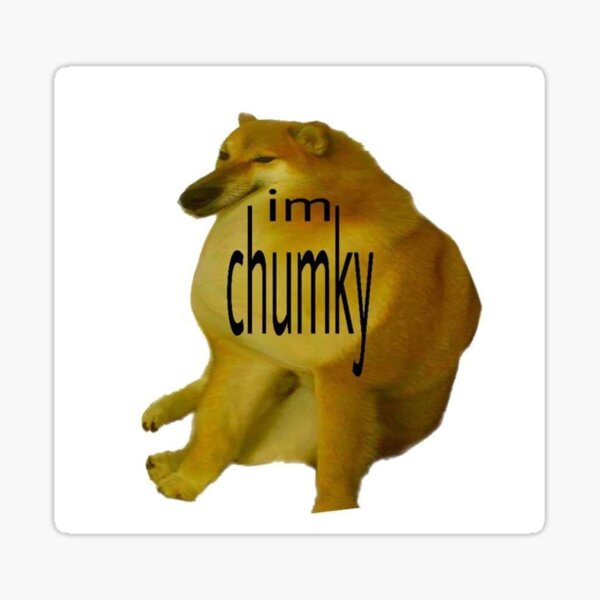Pegatina «Doge Cheems Chunky Meme» de --reedy-- | Redbubble