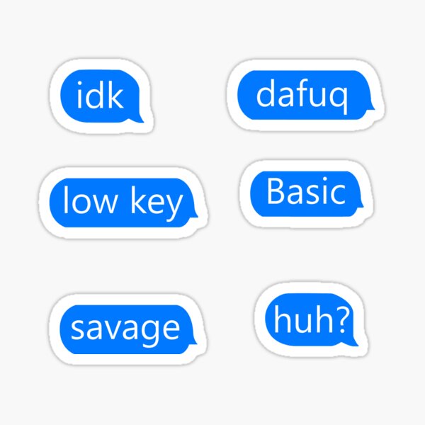 "Chat bubble text sticker pack 5" Sticker for Sale by Pajs | Redbubble