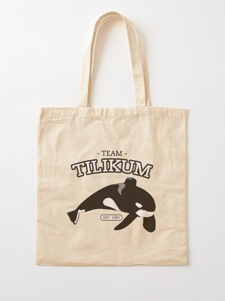 "Team Shamu - Tilikum" Tote Bag for Sale by finsandflukes | Redbubble
