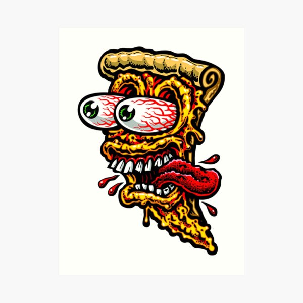 "Rat Fink Pizza" Art Print for Sale by ItsMeRuva | Redbubble